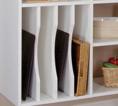 VERTICAL TRAY DIVIDER-SCALLOPED EDGE | Austin-Morgan Closets
